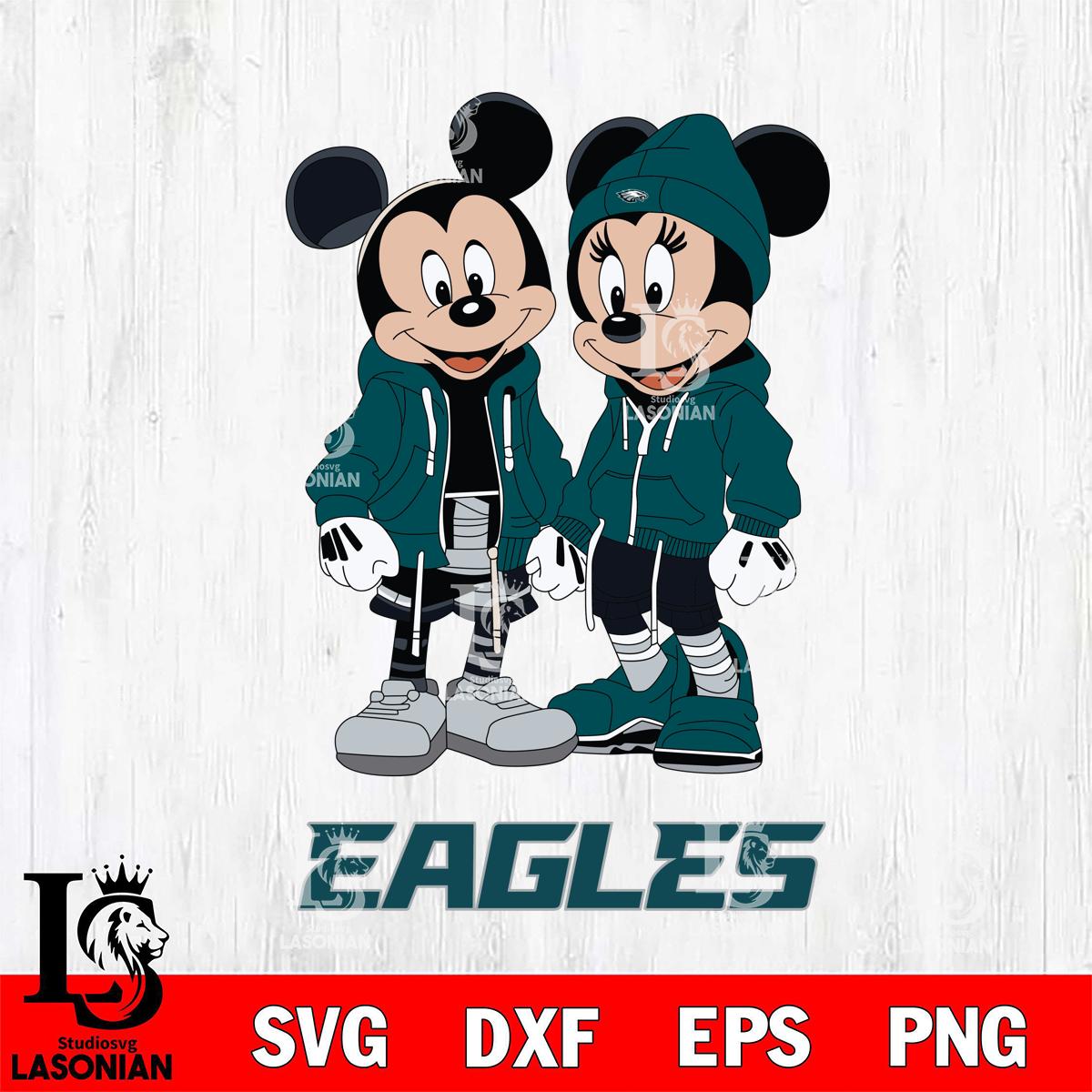 Philadelphia Eagles Mickey Minnie Mouse Rugby – lasoniansvg