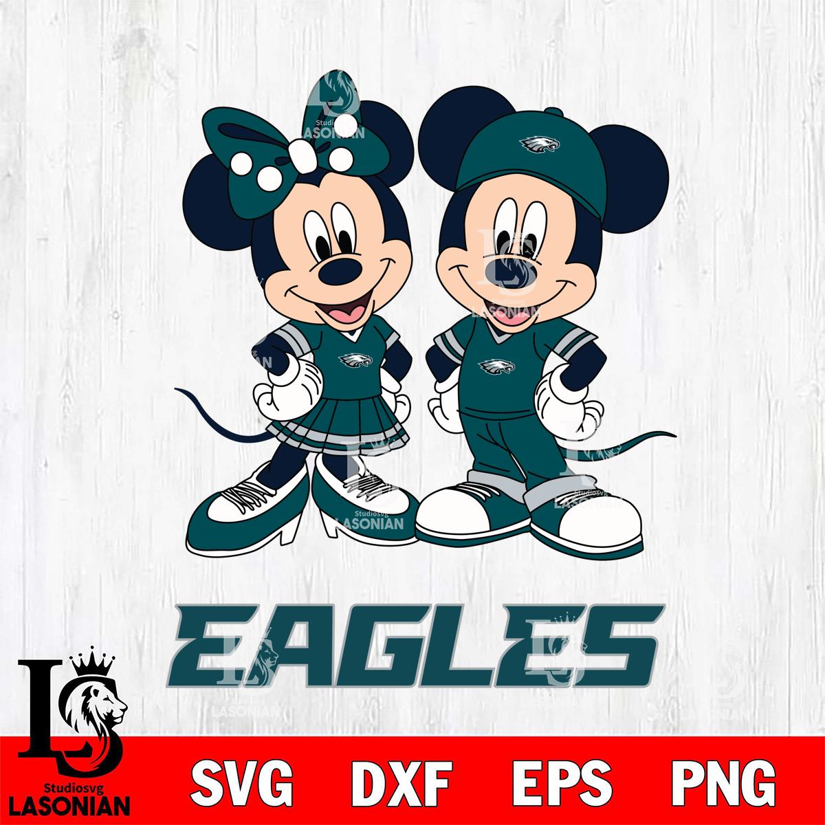 Philadelphia Eagles Mickey Minnie Mouse rugby ball – lasoniansvg