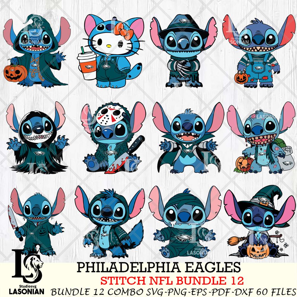 Philadelphia Eagles Stitch Horror Bundle 12 SVG – lasoniansvg