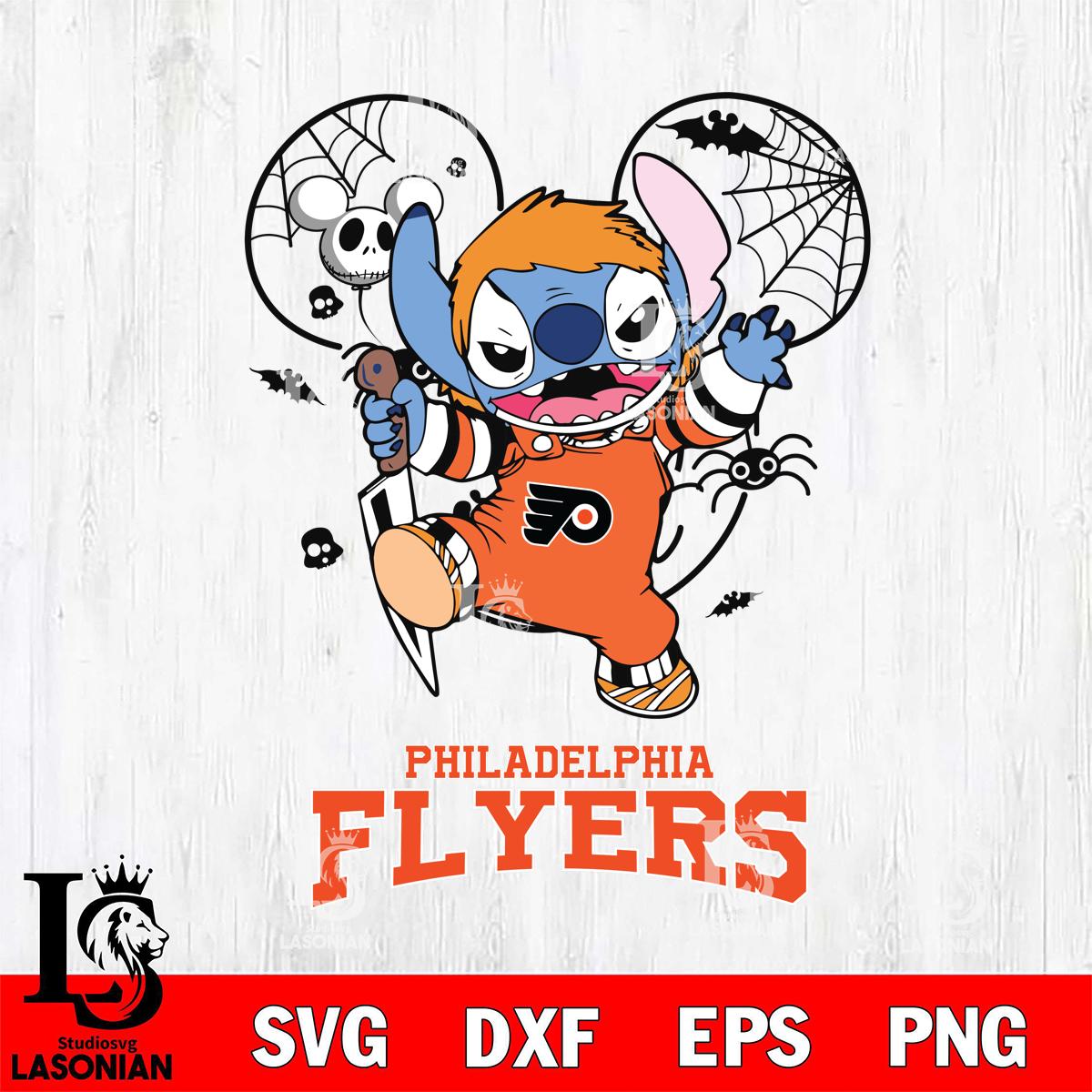Philadelphia Flyers Stitch Michael Halloween – lasoniansvg
