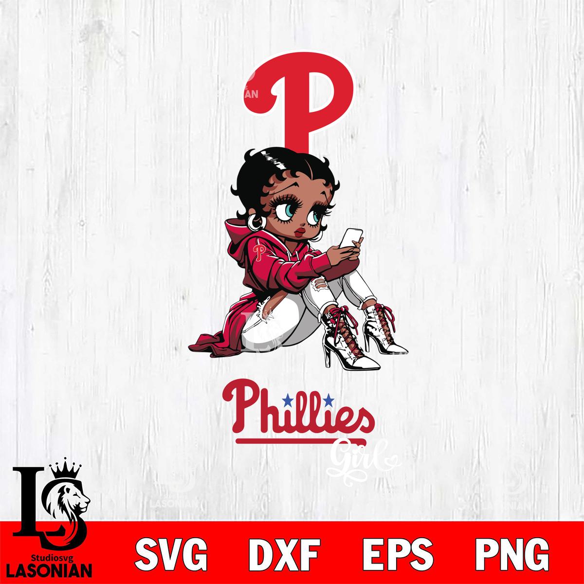 Philadelphia Phillies Beauty Black Fan Girl Football – lasoniansvg