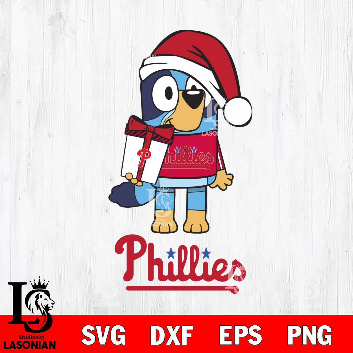Philadelphia Phillies Bluey Christmas – lasoniansvg