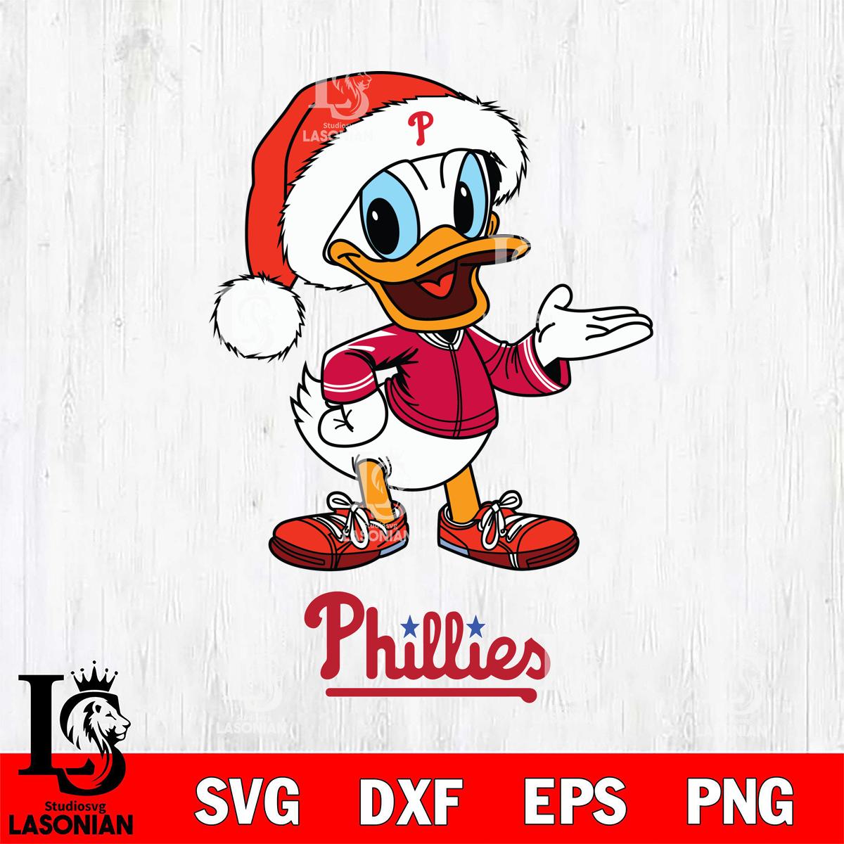 Philadelphia Phillies Donald Duck Christmas Baseball – lasoniansvg