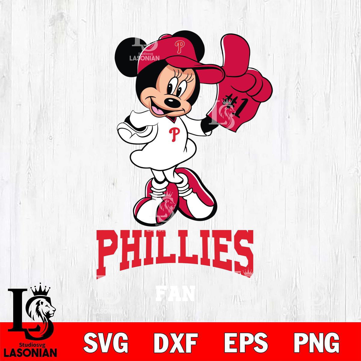 Philadelphia Phillies #1 Fan Minnie Mouse – lasoniansvg