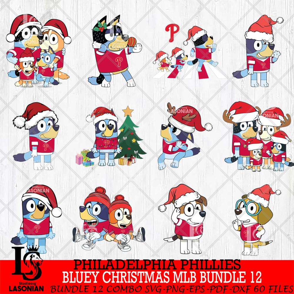 Philadelphia Phillies Bluey Christmas MLB Bundle 12 – lasoniansvg