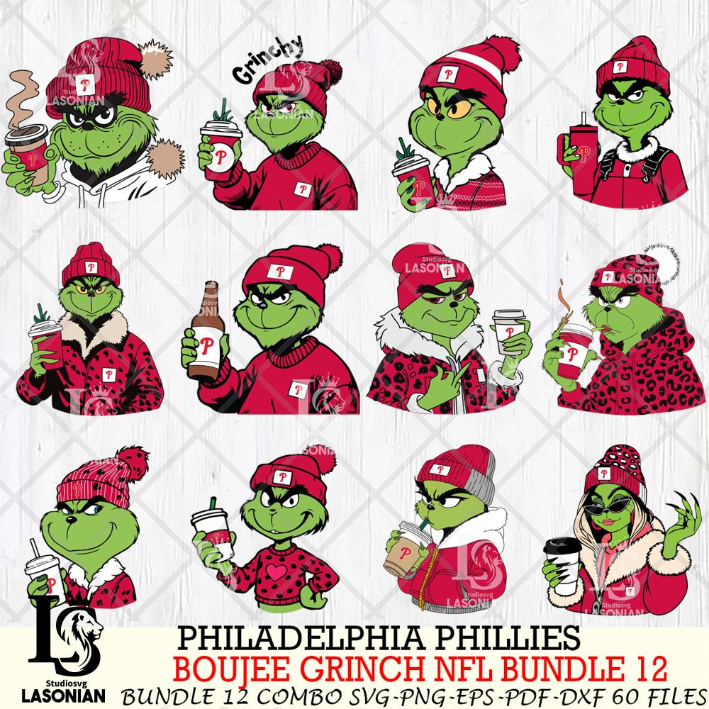 Philadelphia Phillies Boujee Grinch MLB Bundle 12 SVG – lasoniansvg