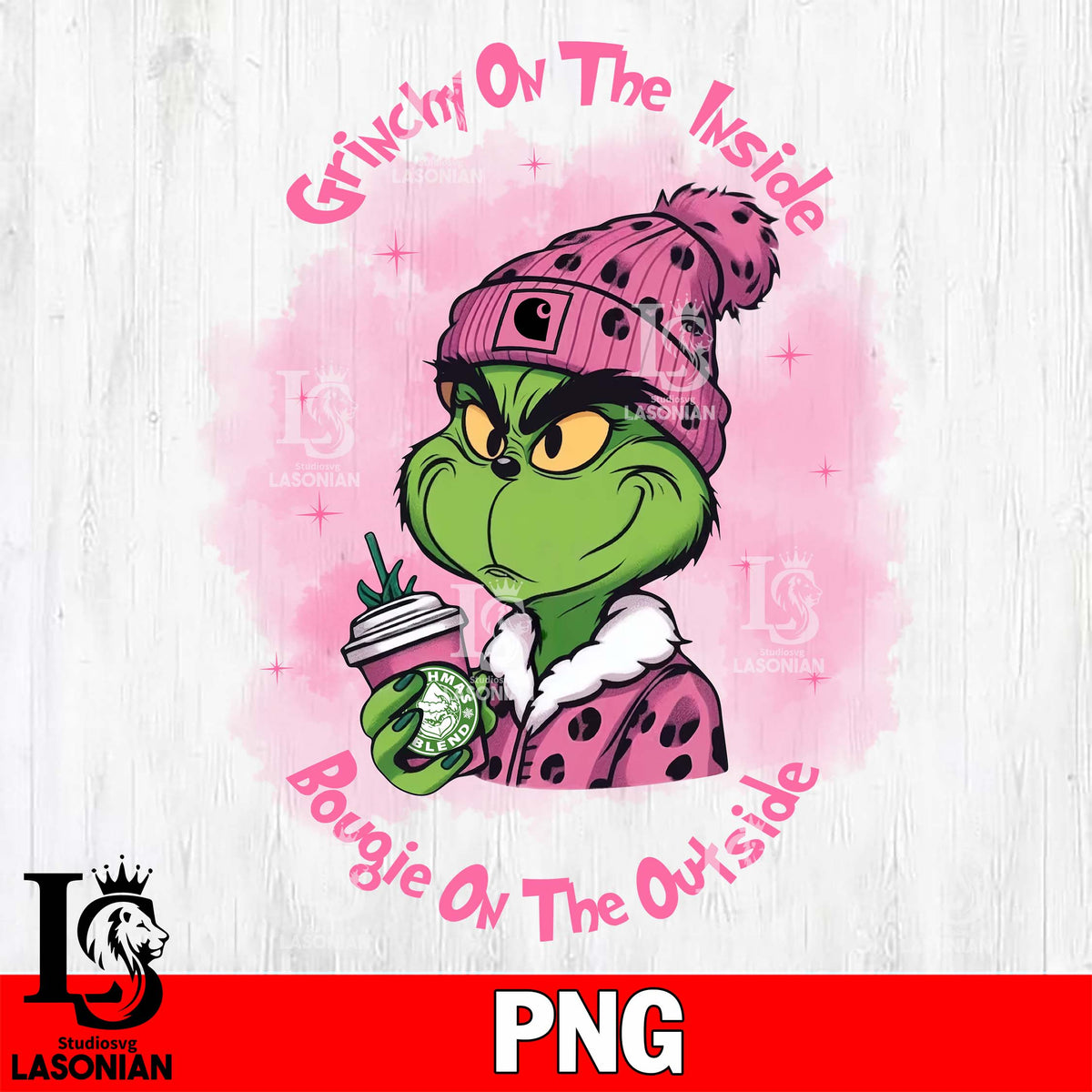 Pink Boujee Cartoon Leopard Png. Grinchy on the inside , bougie in the – lasoniansvg