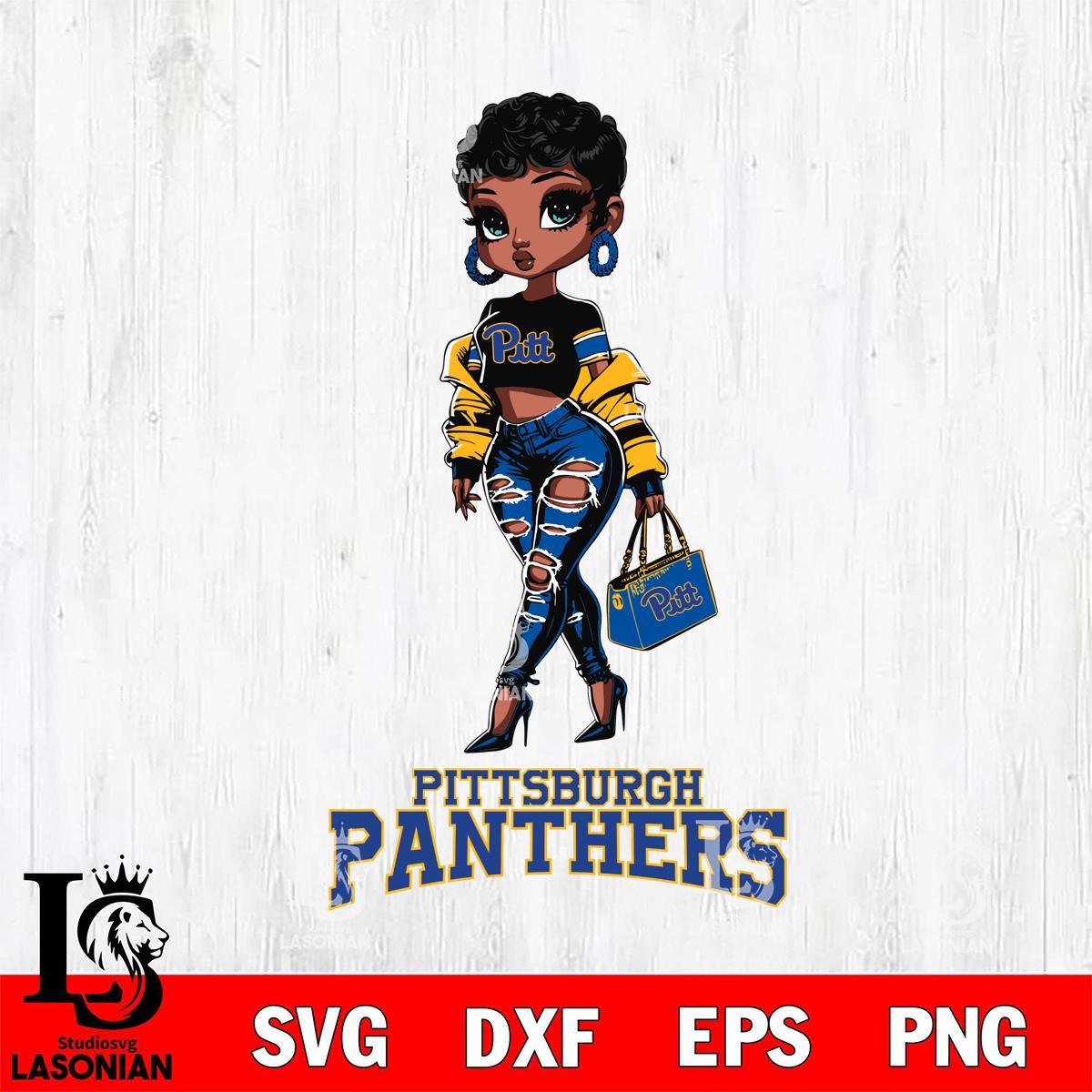 Pittsburgh Panthers Beautiful Black Fan Girl – lasoniansvg