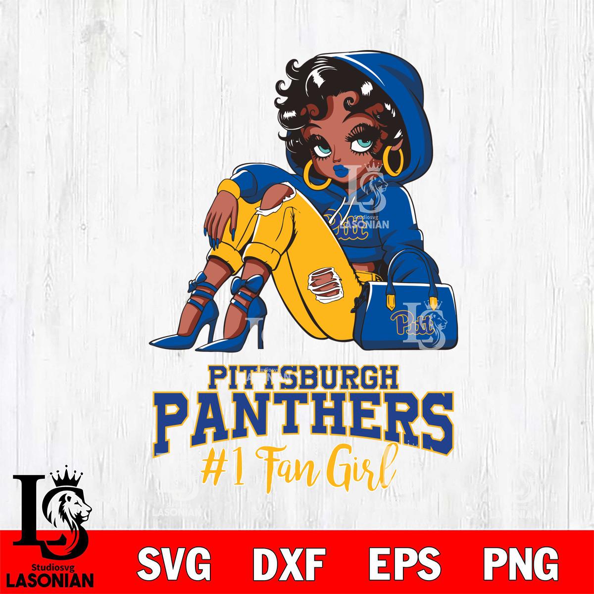 Pittsburgh Panthers #1 beauty Black Fan Girl – lasoniansvg