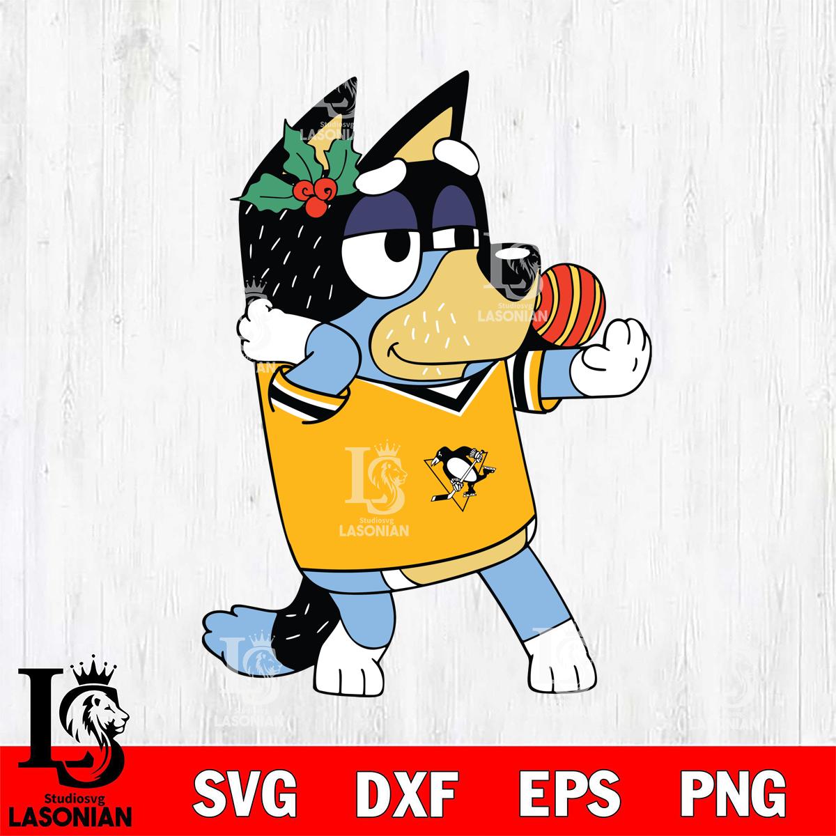 Pittsburgh Penguins Bandit Heeler Christmas – lasoniansvg