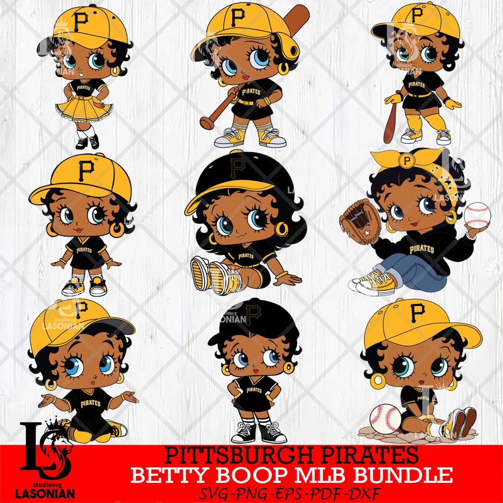 Pittsburgh Pirates Betty Boop MLB Bundle 9 SVG – lasoniansvg