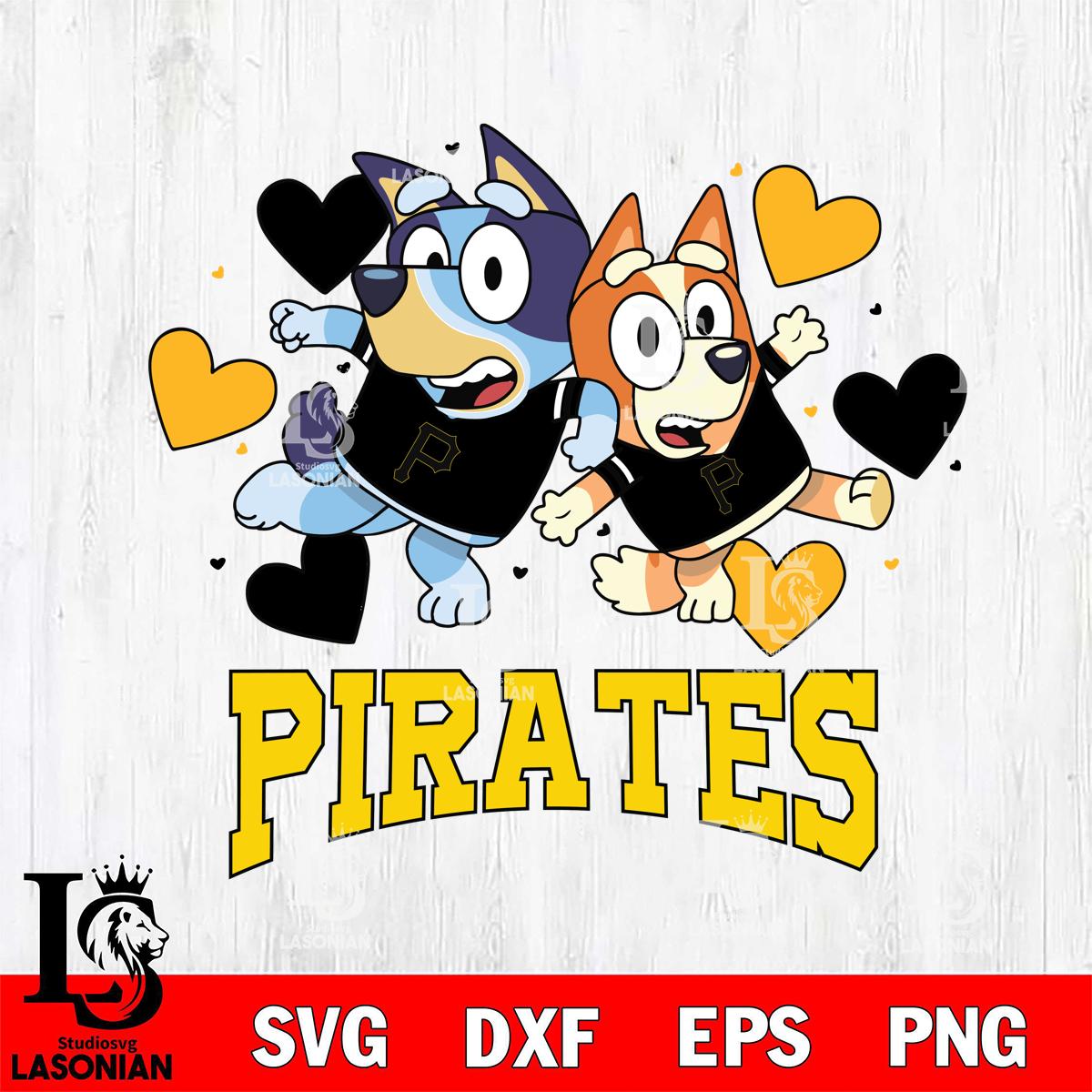 Pittsburgh Pirates Bluey & Bingo 10 – lasoniansvg