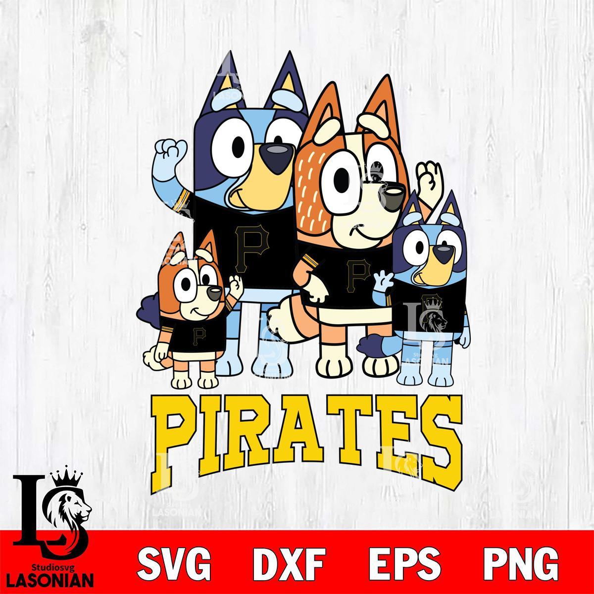 Pittsburgh Pirates Bluey & Bingo 14 – lasoniansvg