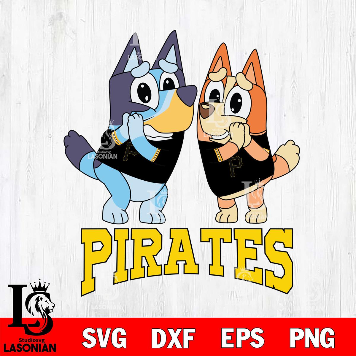 Pittsburgh Pirates Bluey & Bingo 15 – lasoniansvg