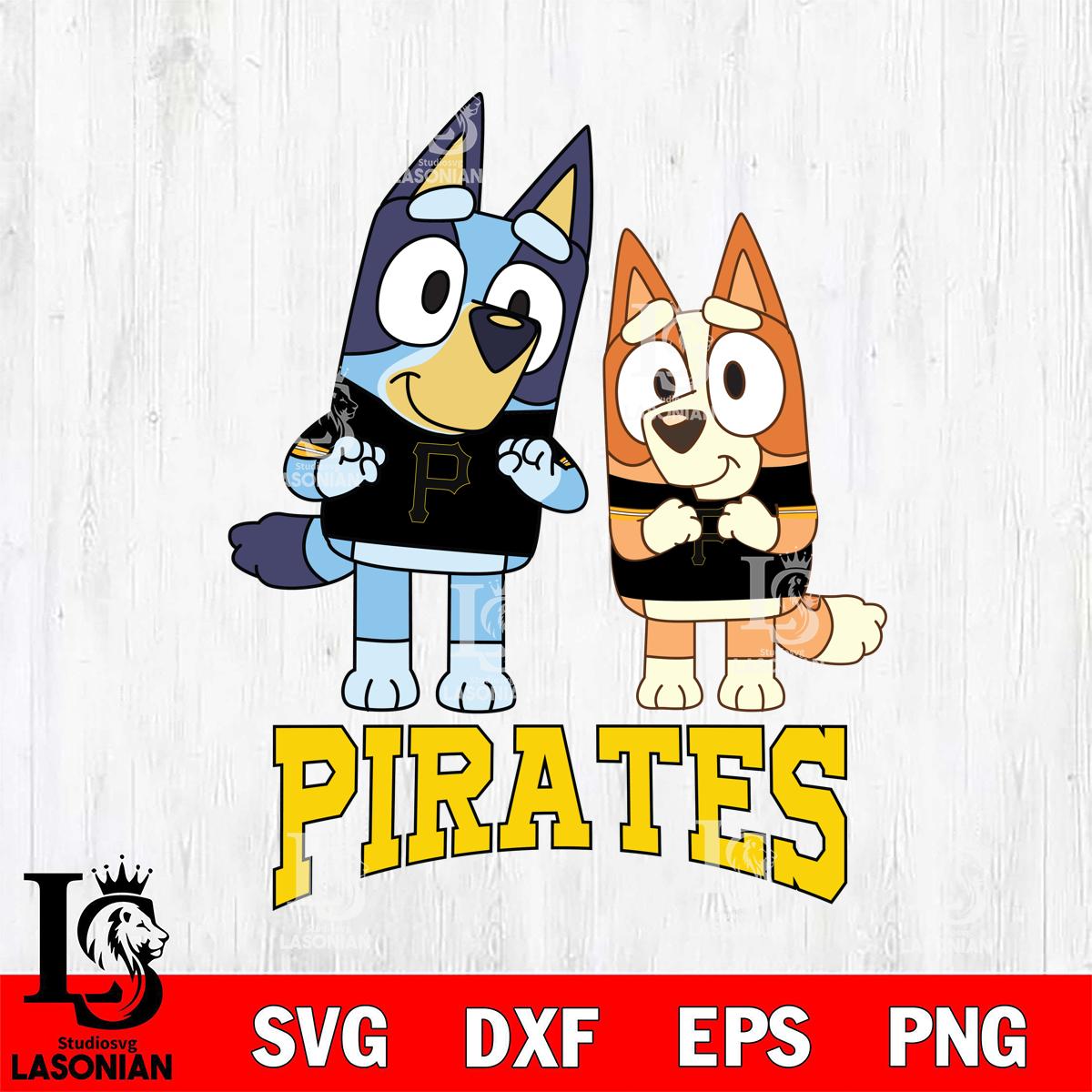 Pittsburgh Pirates Bluey & Bingo 6 – lasoniansvg