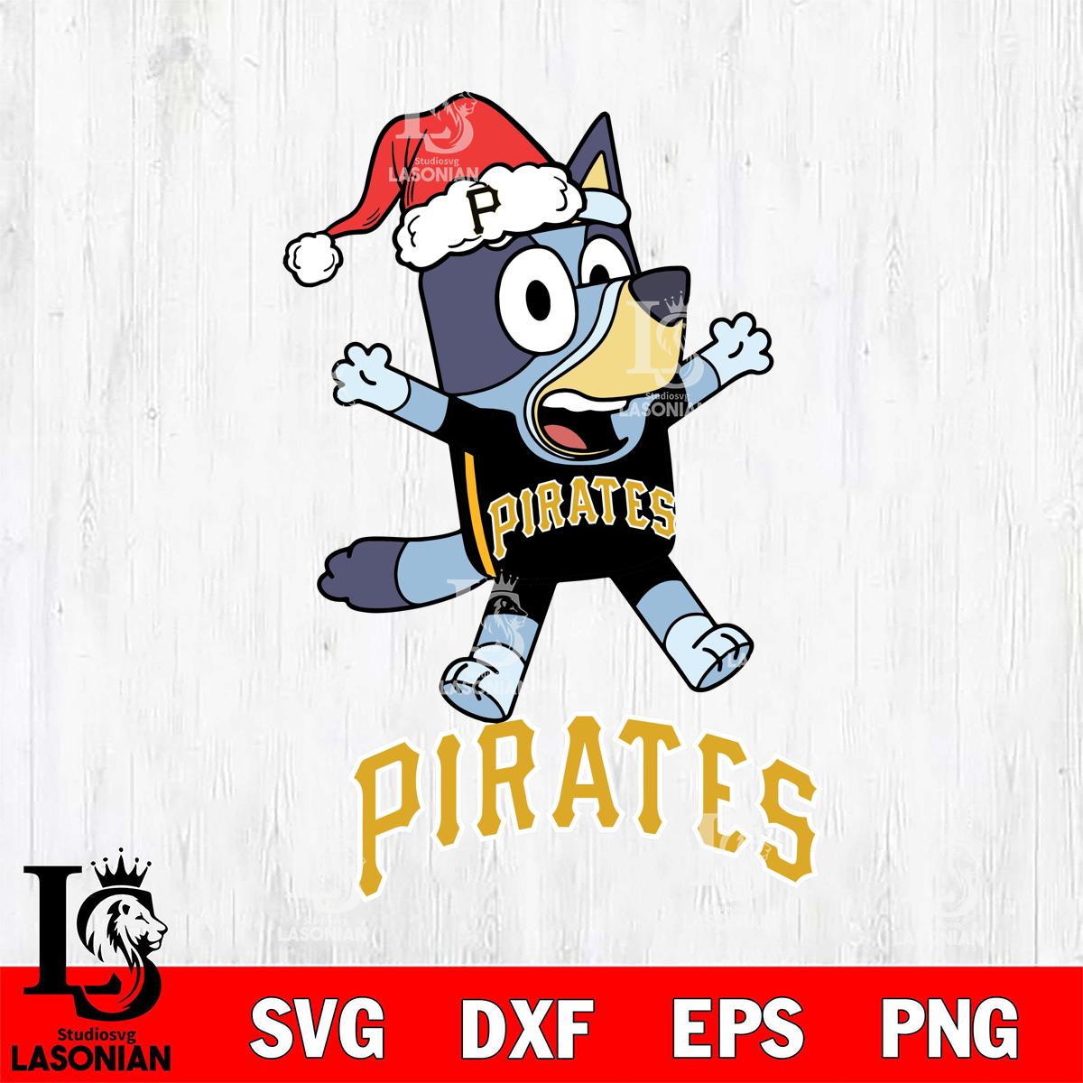 Pittsburgh Pirates Bluey Happy Christmas – lasoniansvg