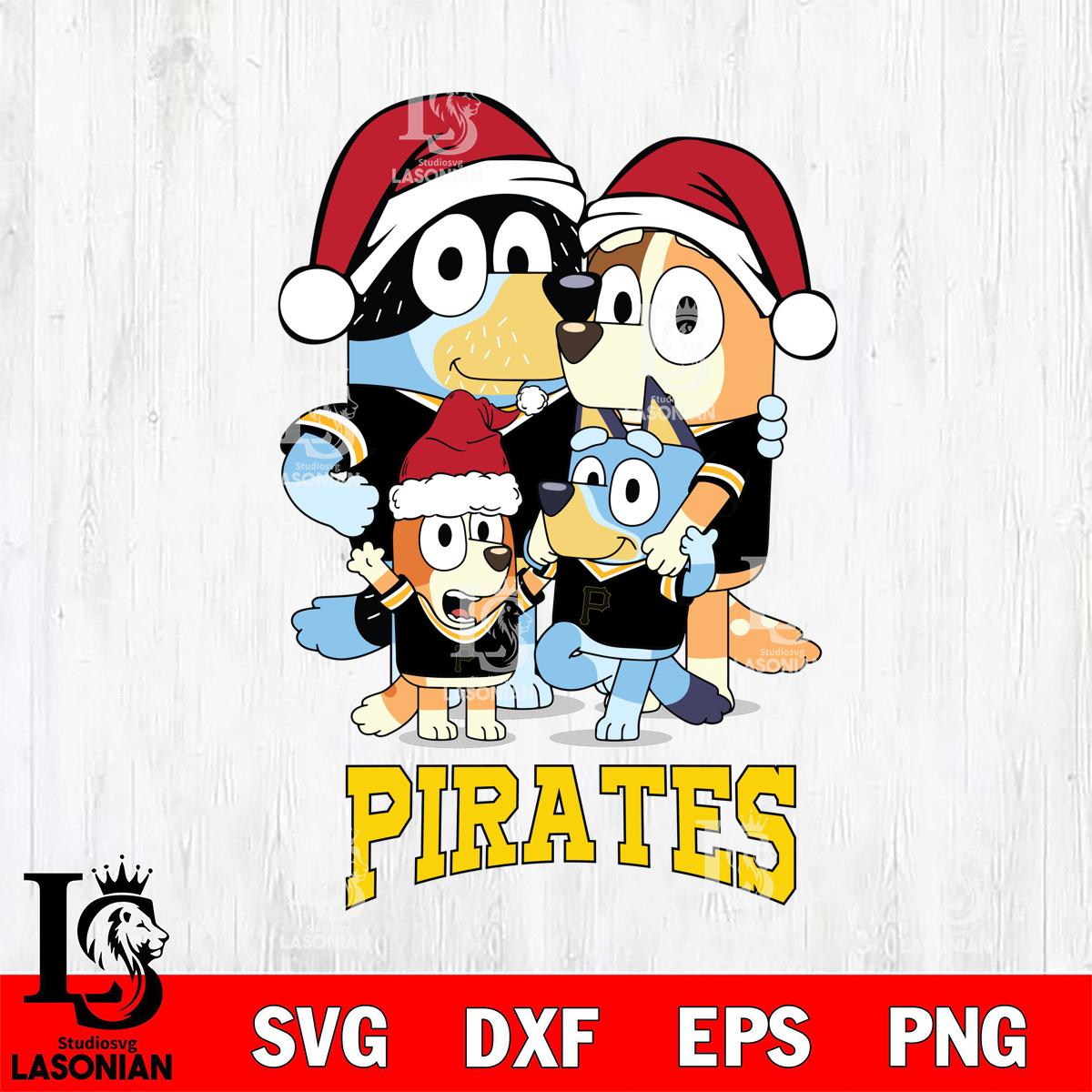 Pittsburgh Pirates Christmas Bluey Family Sport – lasoniansvg