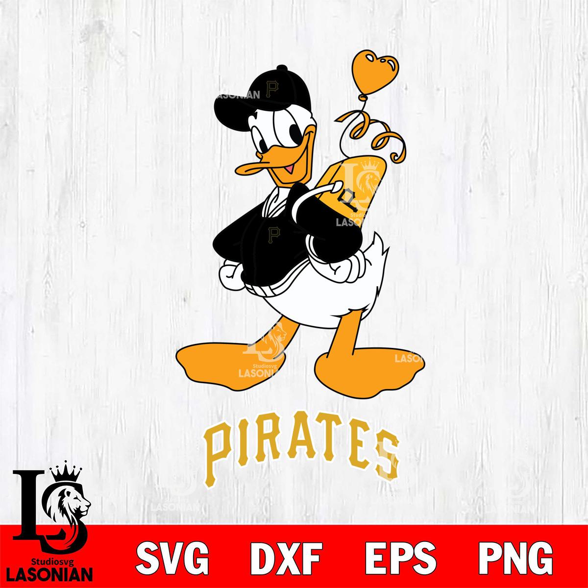 Pittsburgh Pirates Donald Duck Heart Baseball – lasoniansvg