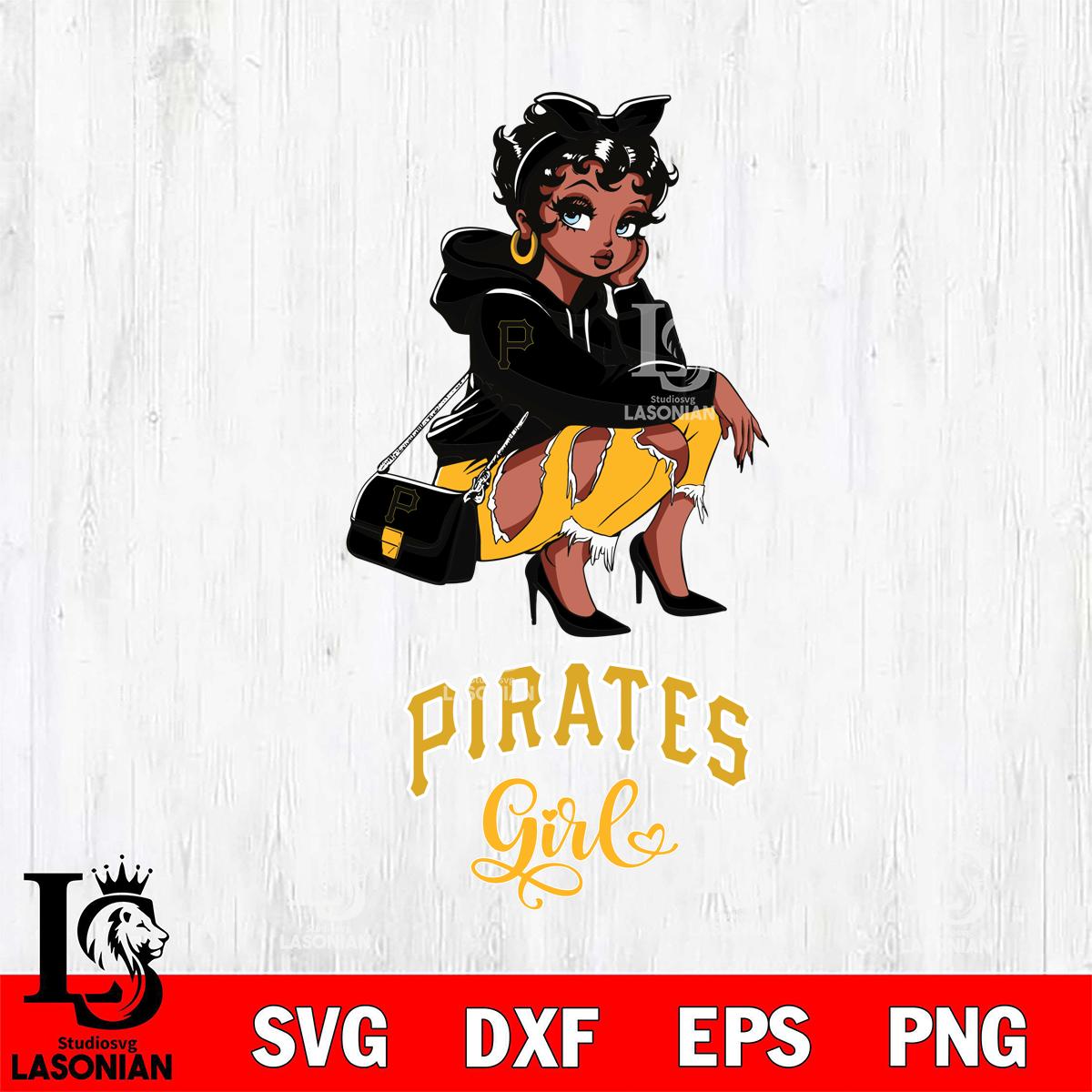 Pittsburgh Pirates Fashion Black Fan Girl Betty Boop – lasoniansvg