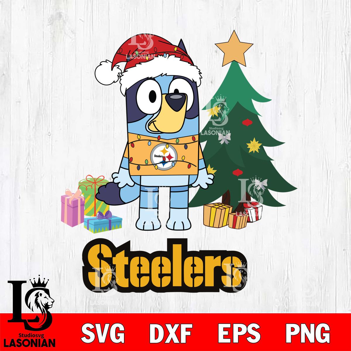 Pittsburgh Steelers Christmas Bluey Tree Sport – lasoniansvg