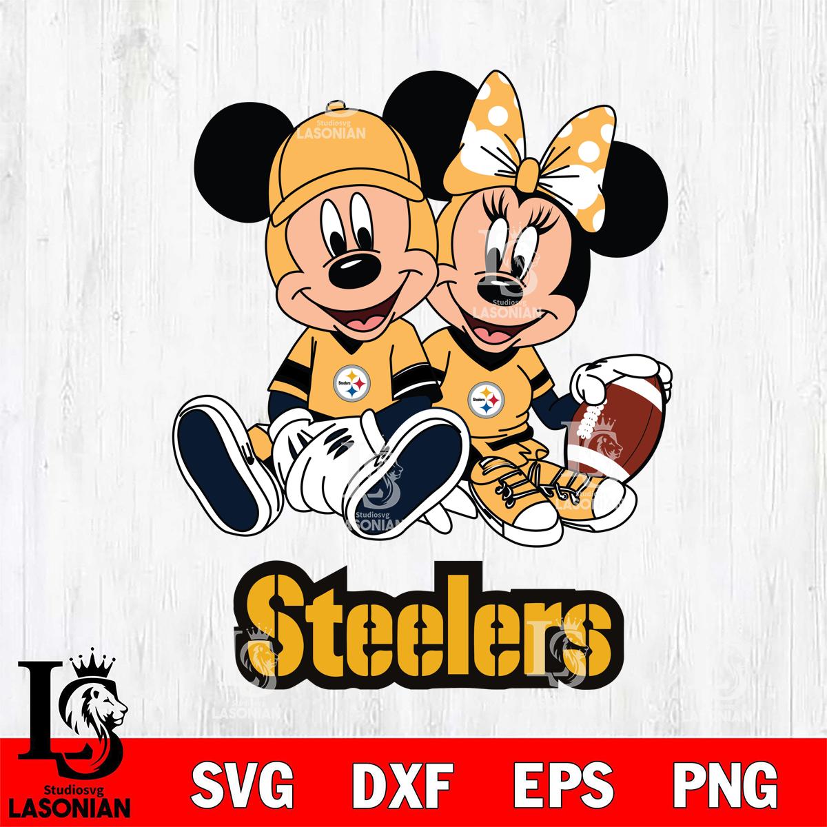 Pittsburgh Steelers Disney Mickey And Minnie Football – lasoniansvg