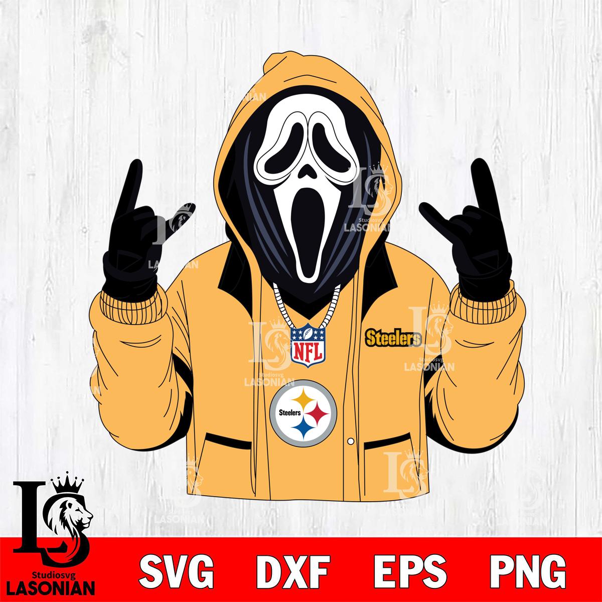 Pittsburgh Steelers Ghostface Scream Football Halloween – lasoniansvg