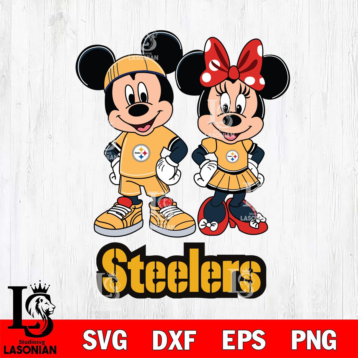Pittsburgh Steelers Mickey And Minnie Rugby – lasoniansvg