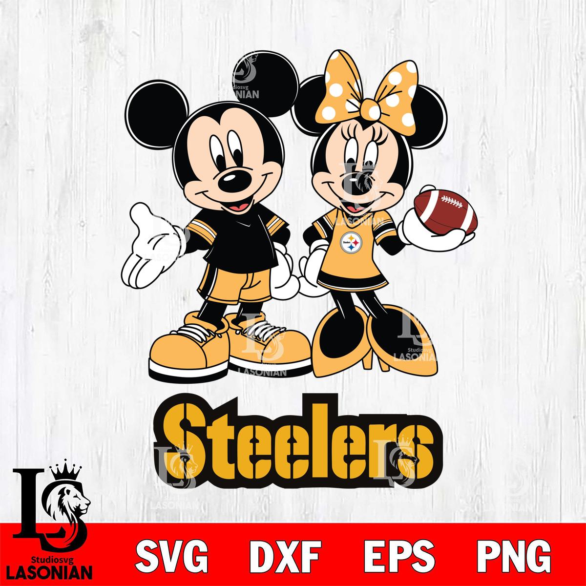 Pittsburgh Steelers Mickey Minnie Football – lasoniansvg