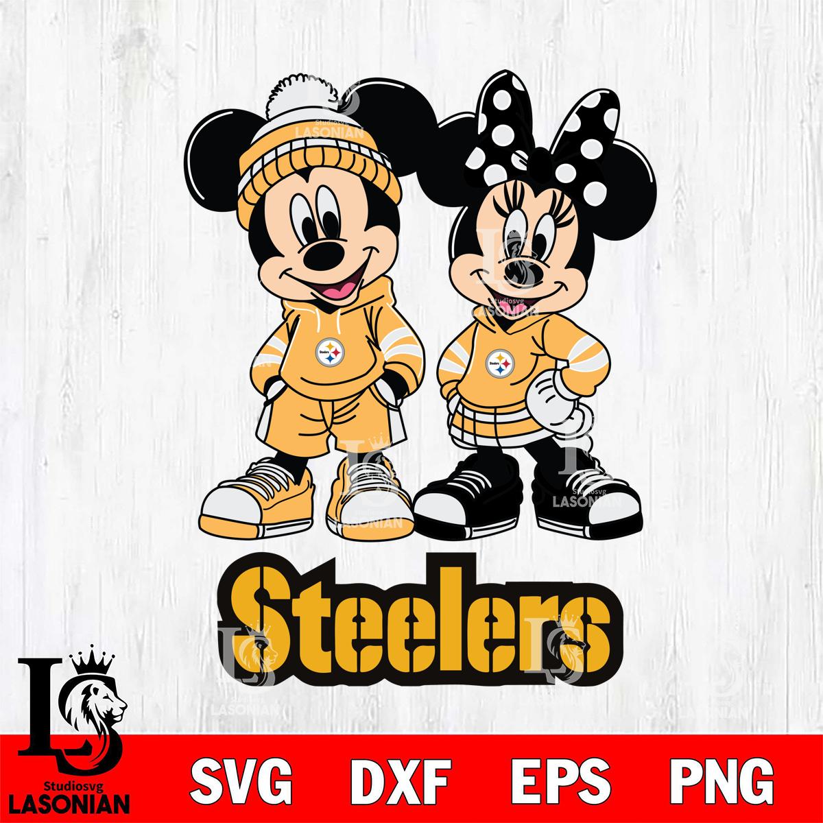 Pittsburgh Steelers Mickey Minnie Rugby Hoodie – lasoniansvg