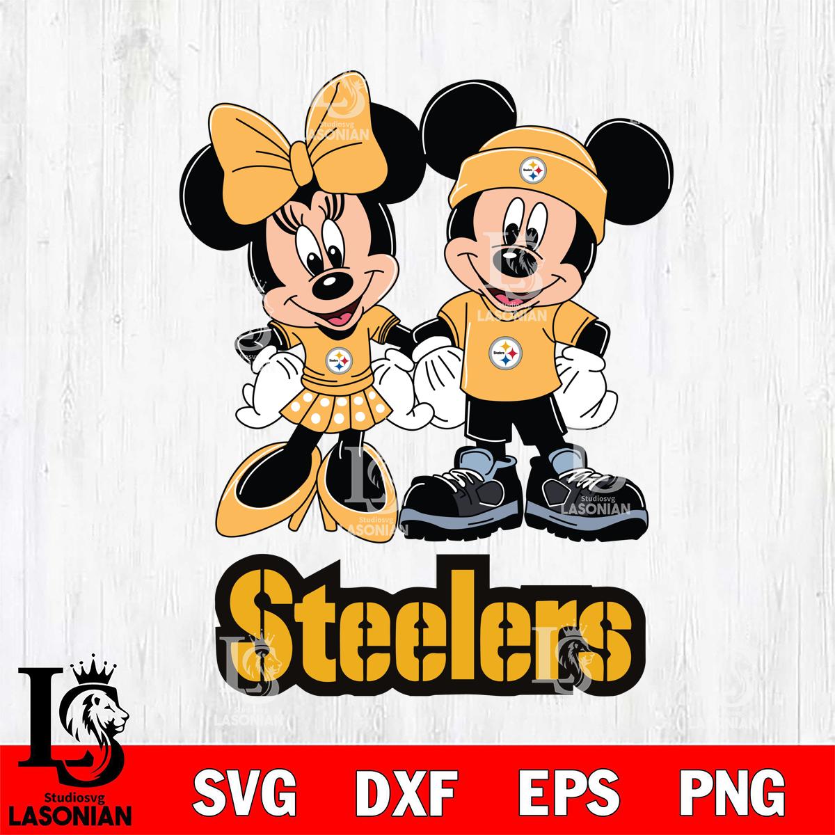 Pittsburgh Steelers Mickey Minnie Rugby ball – lasoniansvg