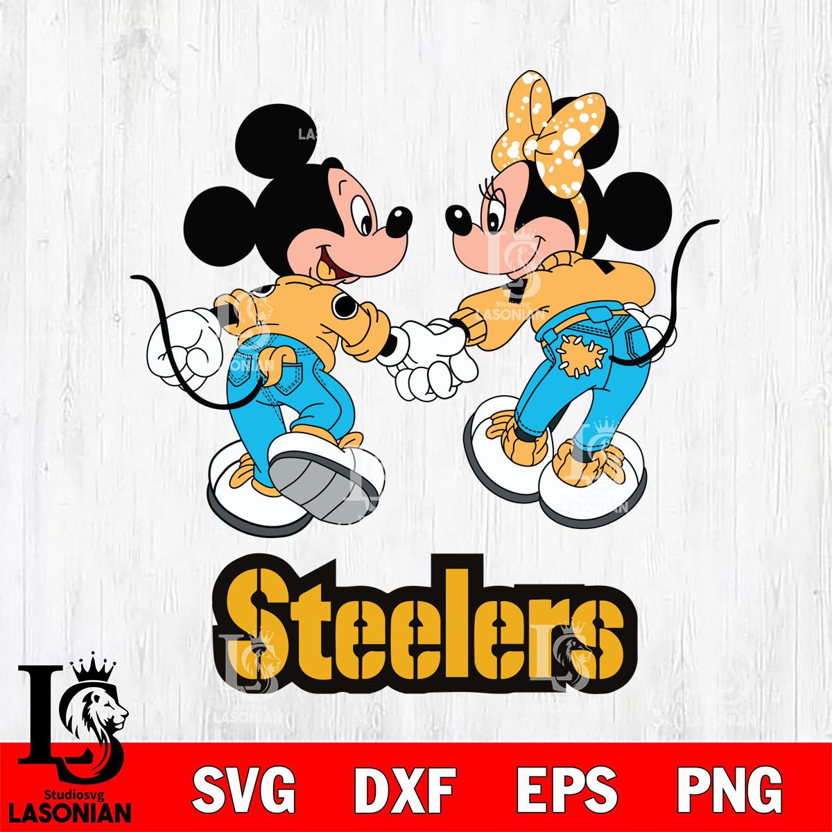 Pittsburgh Steelers Mickey Minnie Valentine Rugby – lasoniansvg