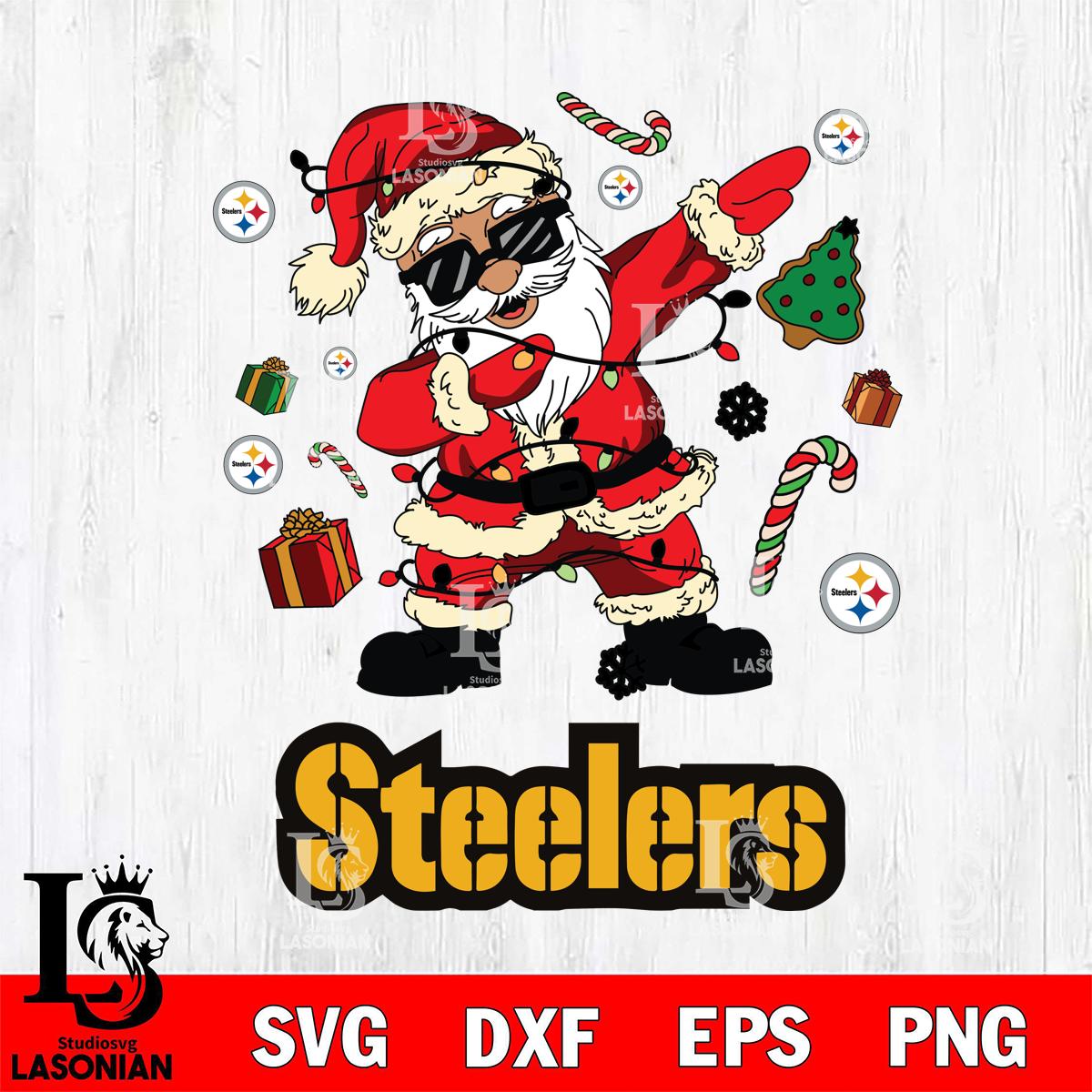 Pittsburgh Steelers Santa Claus Football – lasoniansvg