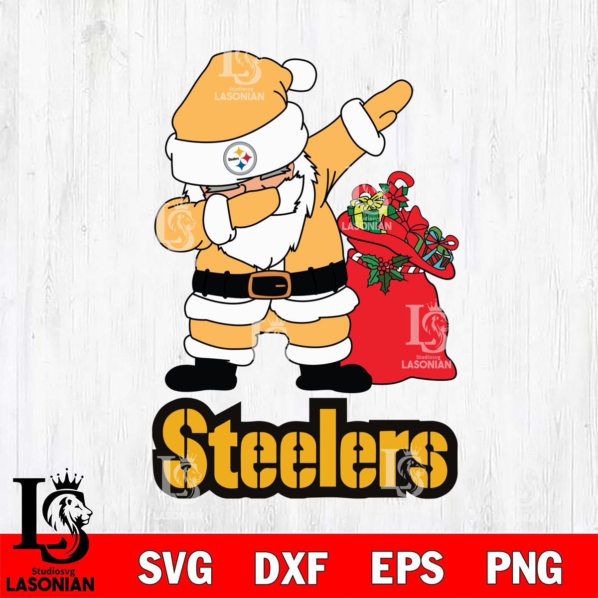 Pittsburgh Steelers Santa Dabbing Christmas – lasoniansvg