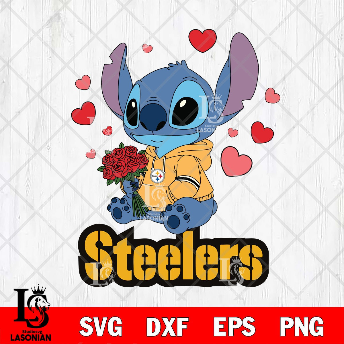 Pittsburgh Steelers Stitch Rose Digital Download, NFL SVG DXF EPS PNG ...