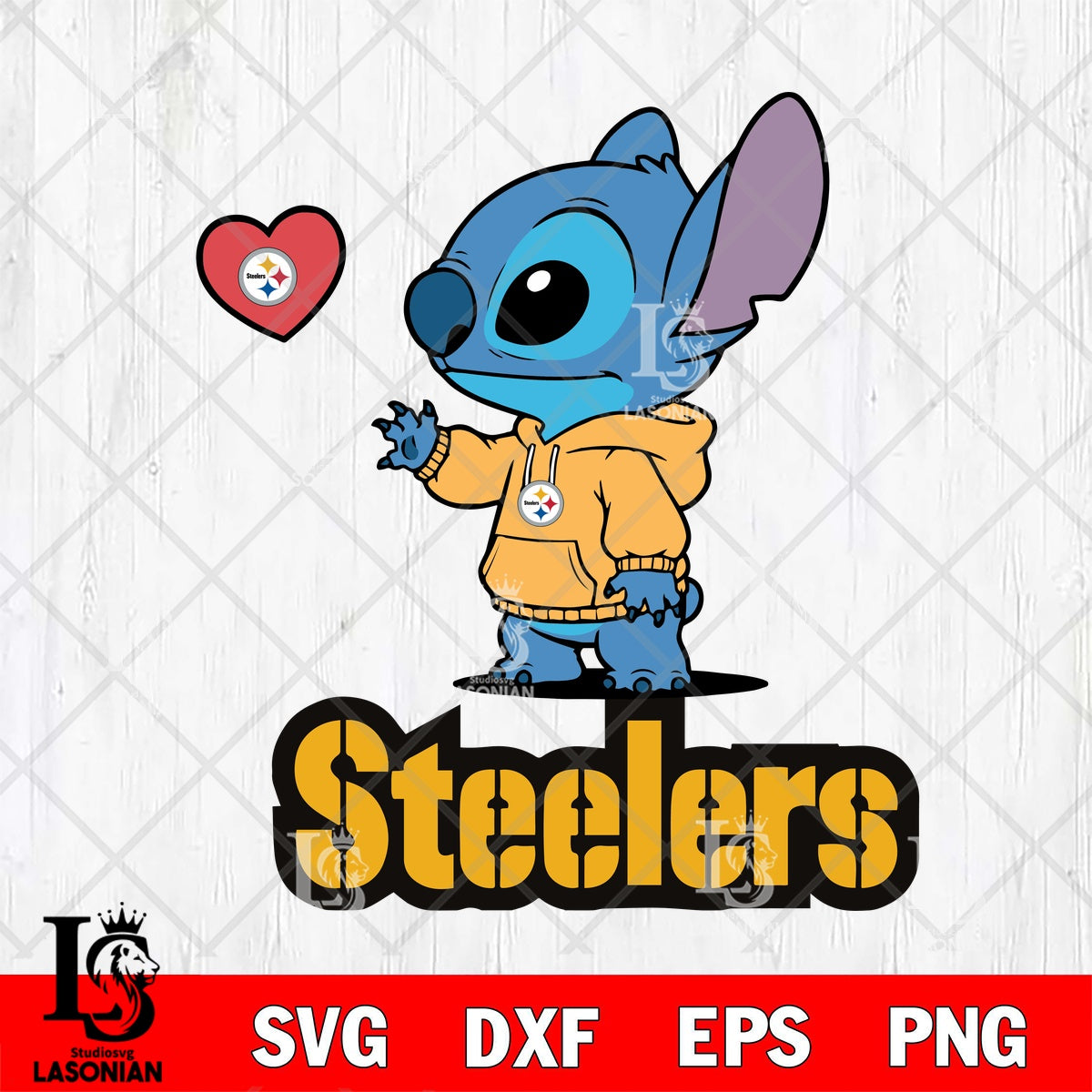 Pittsburgh Steelers Stitch valentine heart File cut , Criucut , Digital ...