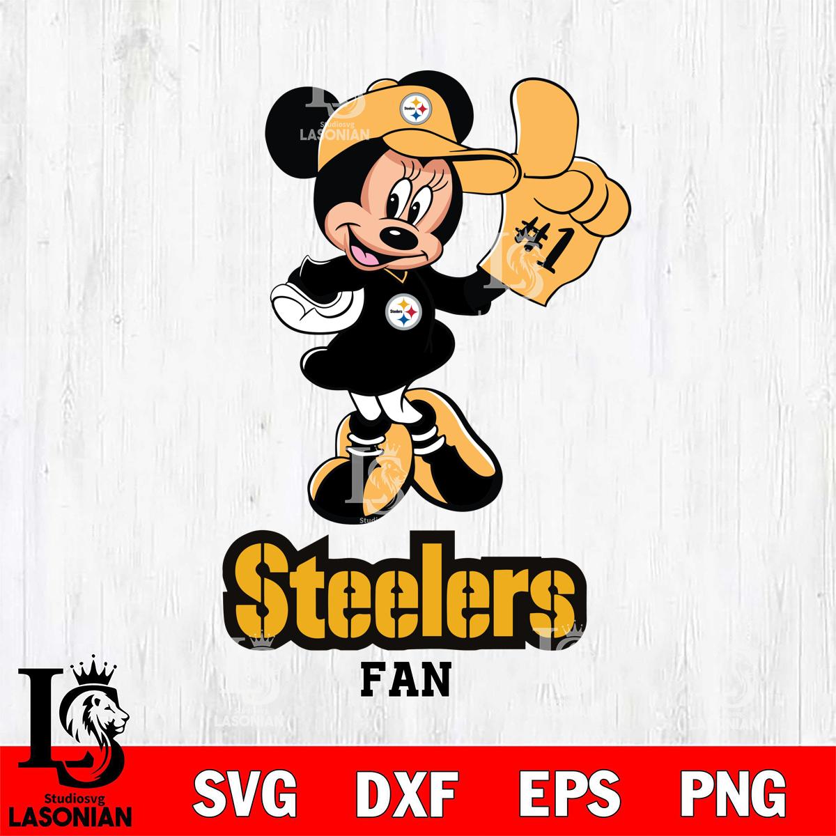 Pittsburgh Steelers #1 Fan Minnie Mouse – lasoniansvg