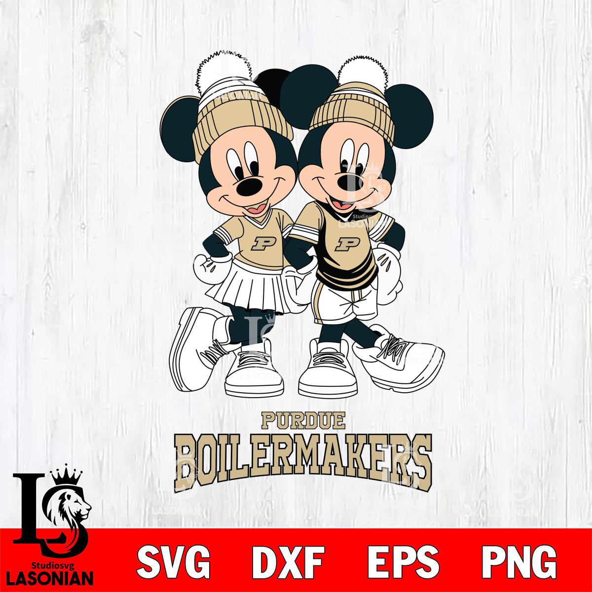 Purdue Boilermakers Mickey And Minnie Mouse Football – lasoniansvg