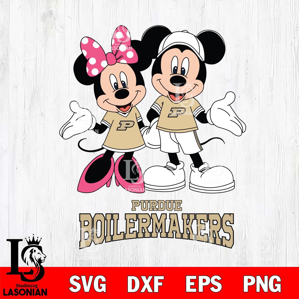 Purdue Boilermakers Mickey Minnie Mouse Sport – lasoniansvg
