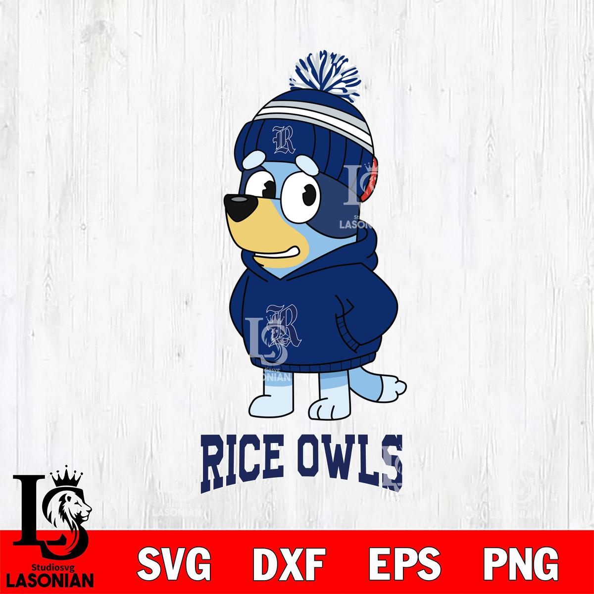 Rice Owls Bluey Hoodie rugby – lasoniansvg