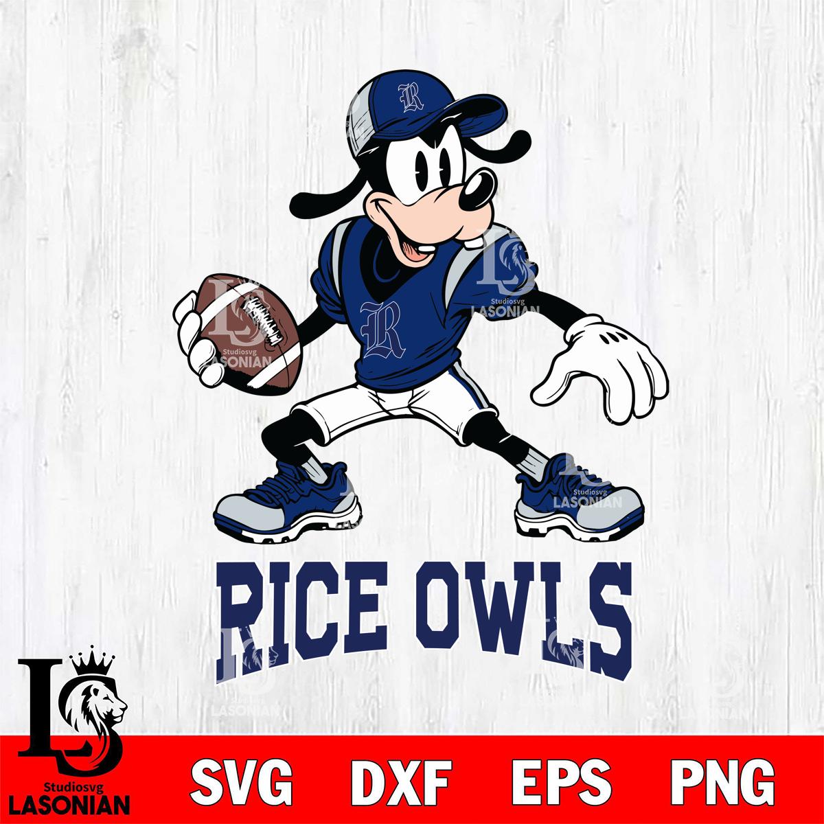 Rice Owls Goofy Disney – lasoniansvg