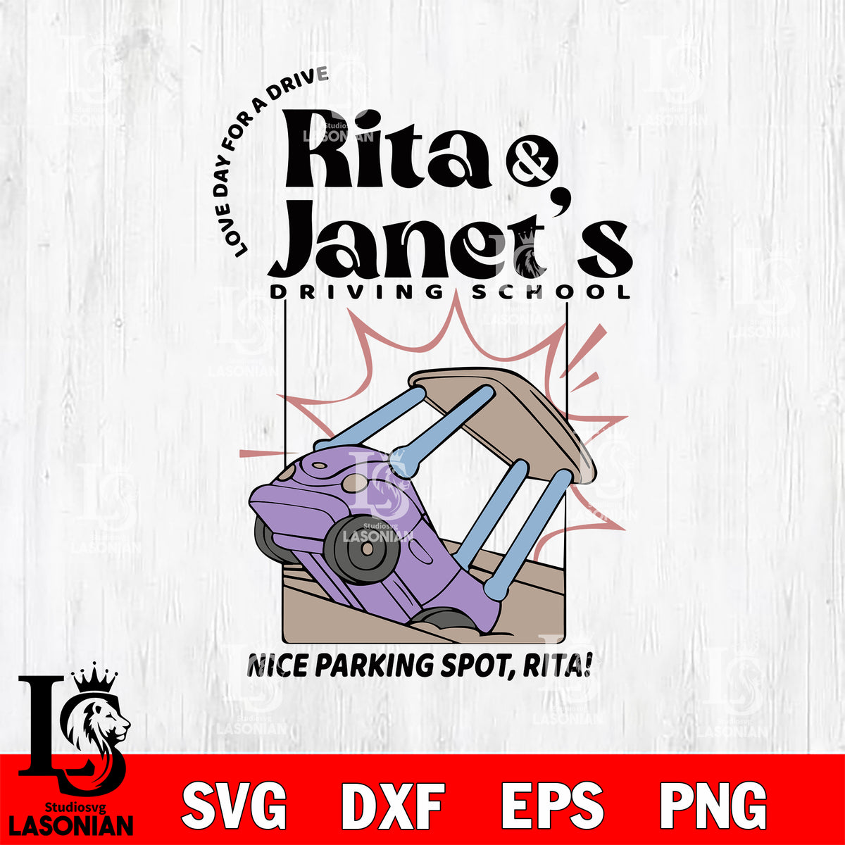Rita and Janet's Driving School Svg, Janet and Rita Svg, Bluey Grannie ...