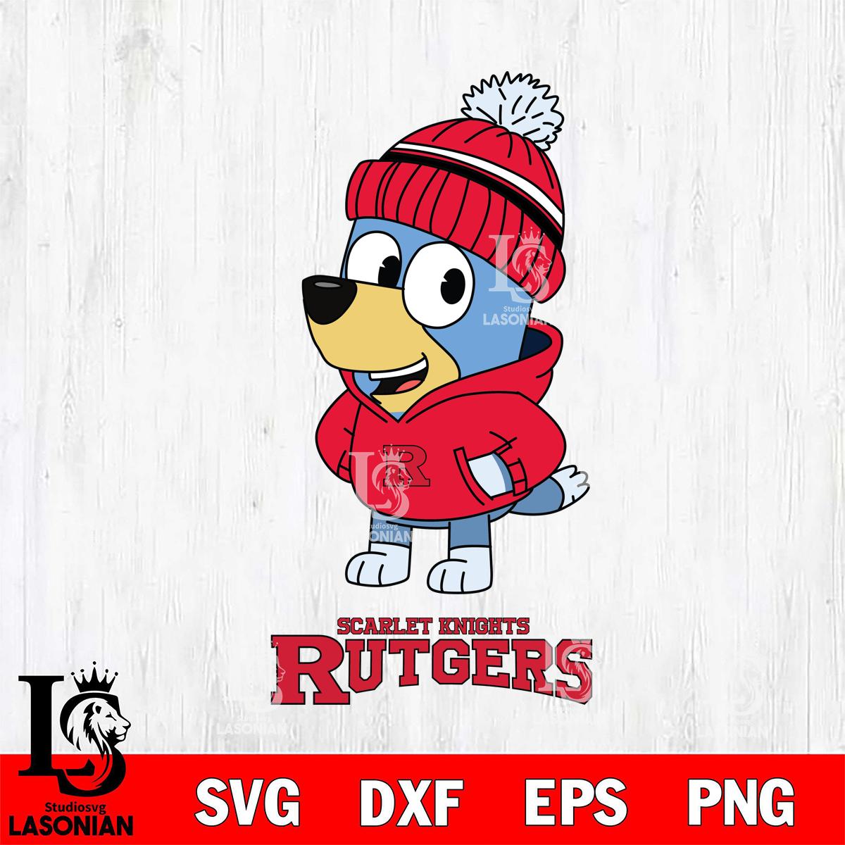 Rutgers Scarlet Knights Bluey Hoodie Sport – lasoniansvg
