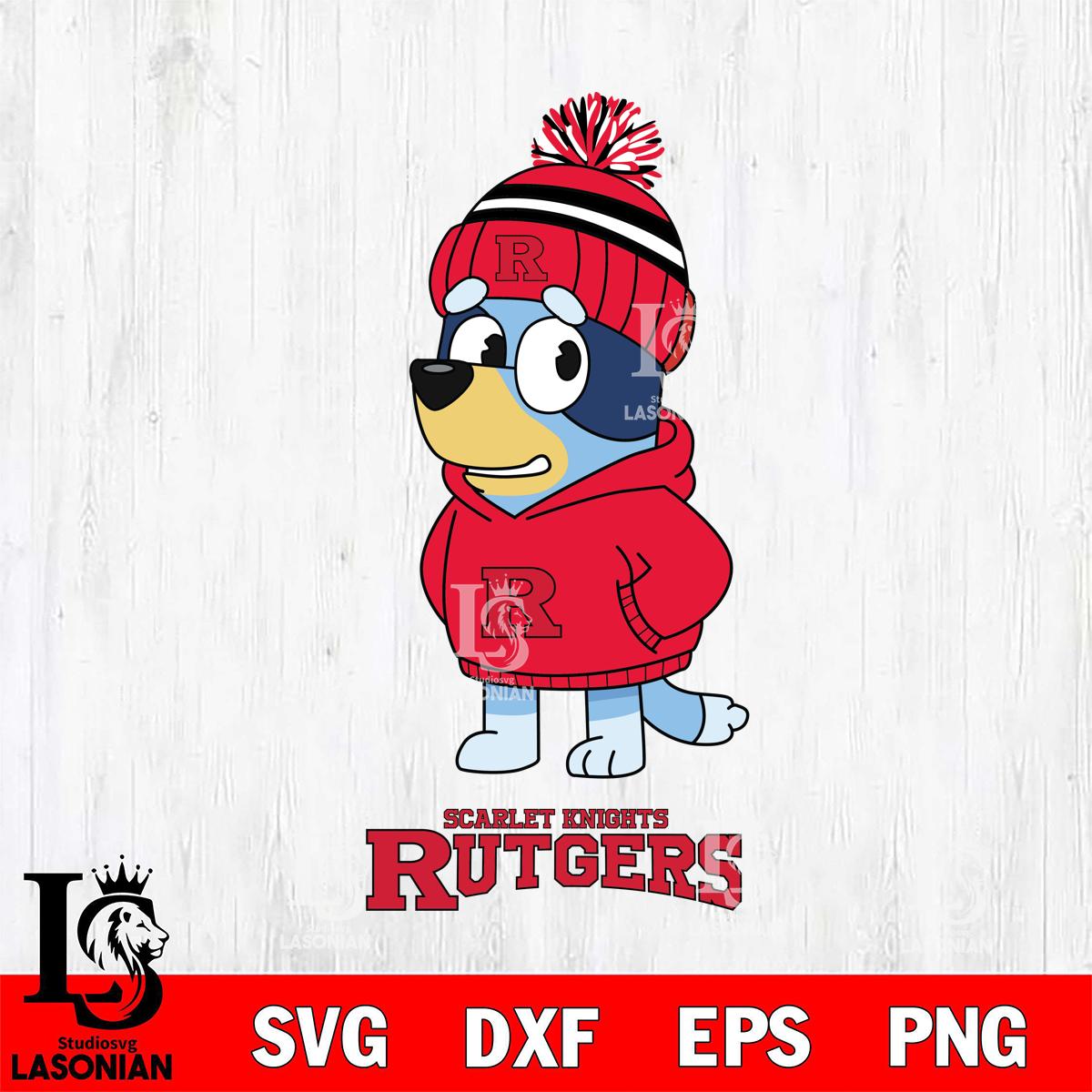 Rutgers Scarlet Knights Bluey Hoodie rugby – lasoniansvg