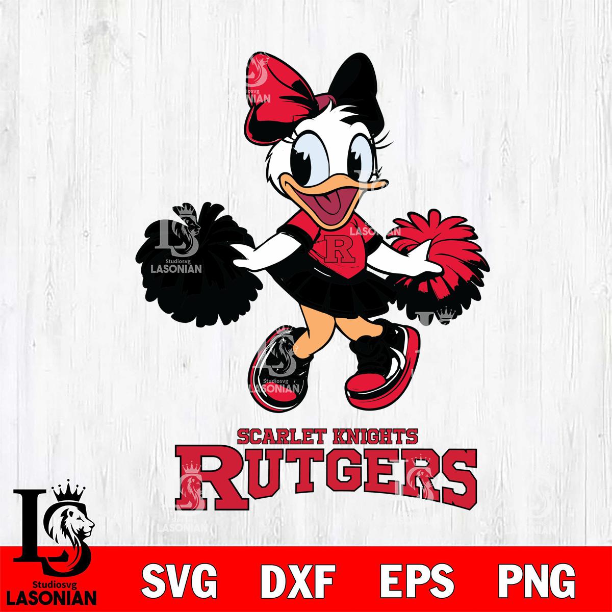 Rutgers Scarlet Knights Daisy Duck Cheerleader Disney – lasoniansvg