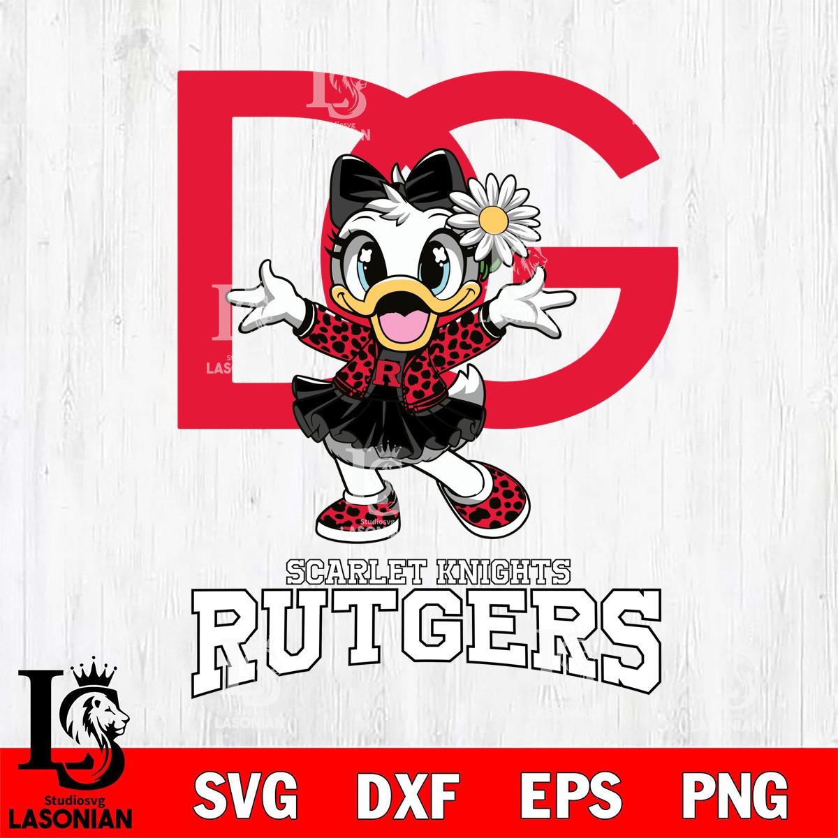 Rutgers Scarlet Knights Dolce And Gabbana Daisy Duck Disney – lasoniansvg