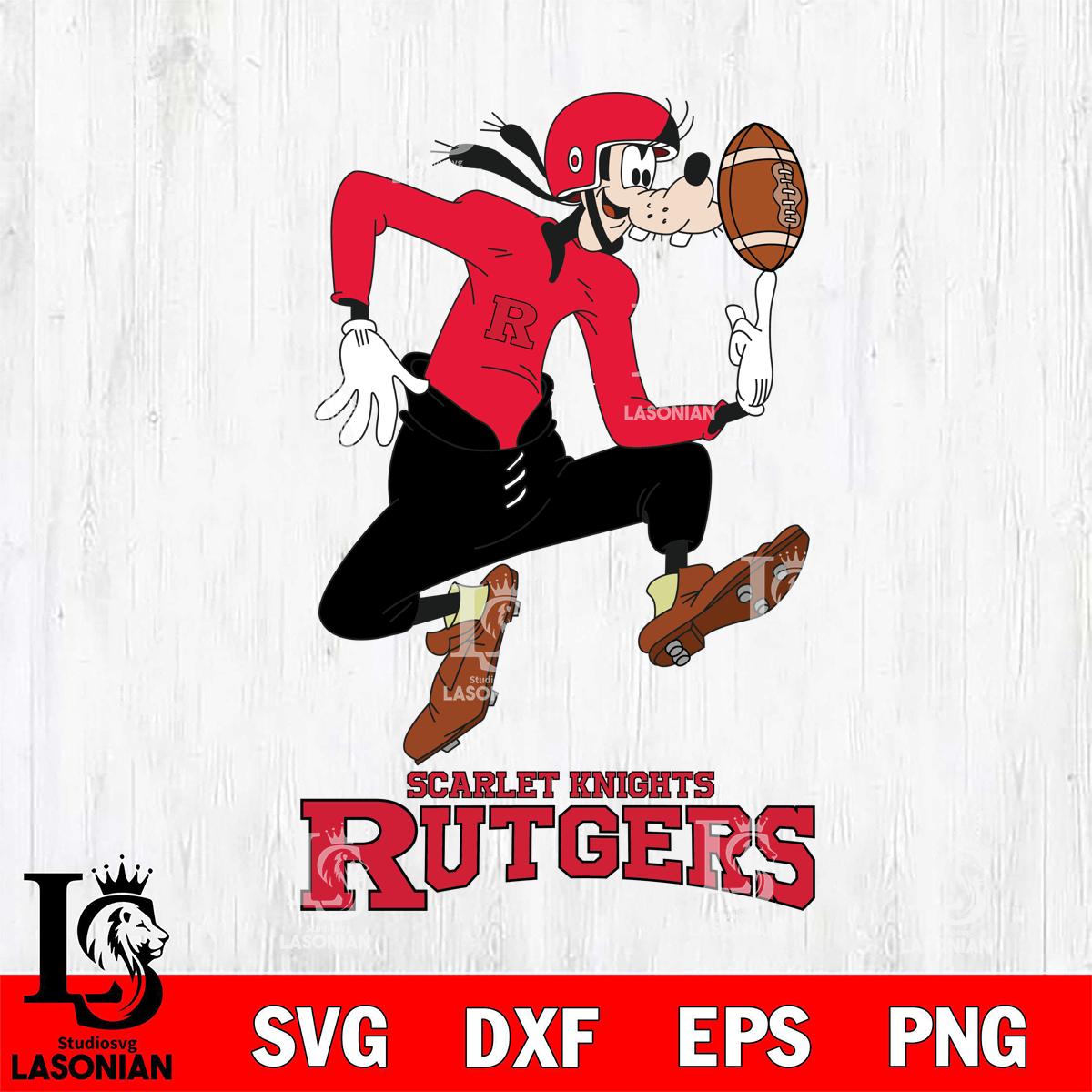 Rutgers Scarlet Knights Goofy Circus Football – lasoniansvg