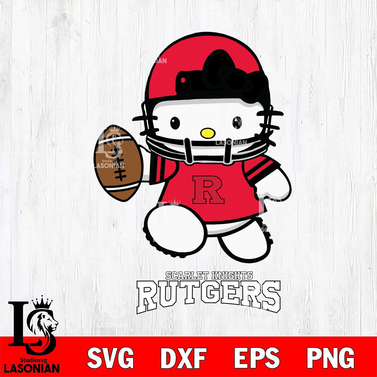 Rutgers Scarlet Knights Hello Kitty NCAA 4 – lasoniansvg