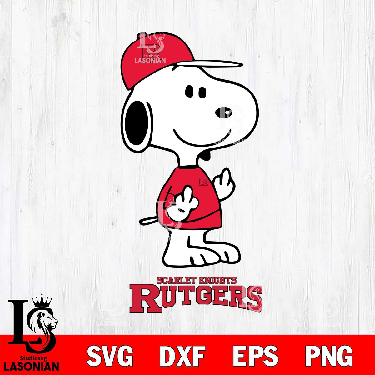 Rutgers Scarlet Knights Snoopy Sport 8 – lasoniansvg