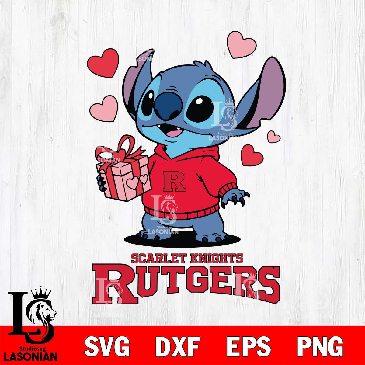 Rutgers Scarlet Knights Stitch gift Digital Download, NCAA SVG DXF EPS ...