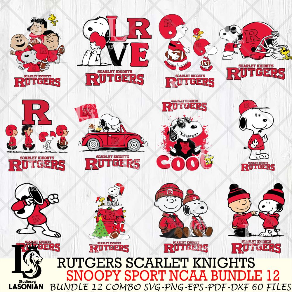 Rutgers Scarlet Knights Snoopy NCAA Bundle 12 SVG – lasoniansvg